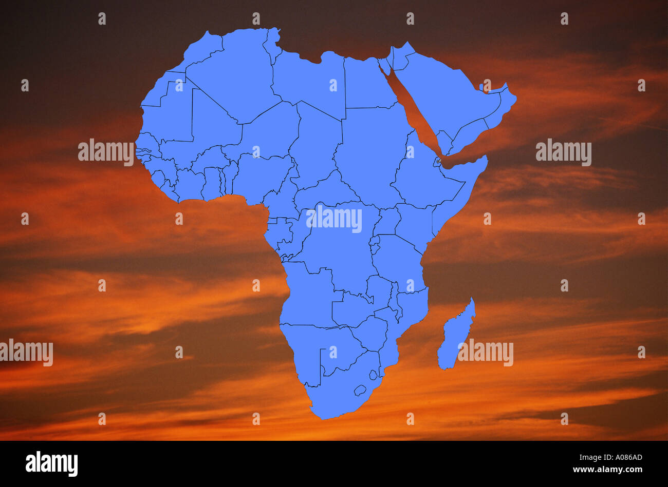 map of Africa Stock Photo - Alamy
