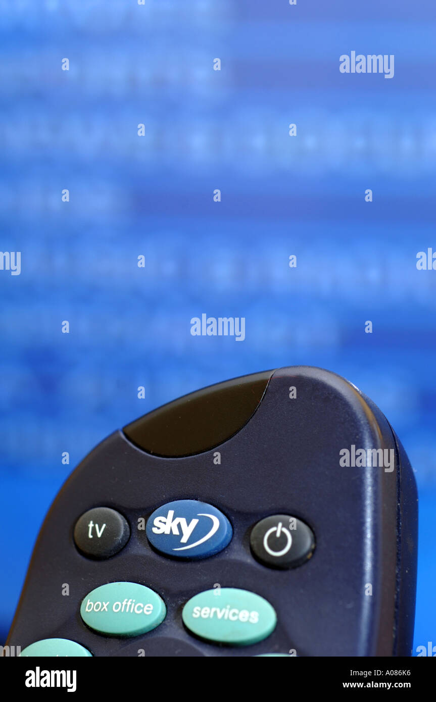 Sky satellite television remote hand controller Stock Photo - Alamy