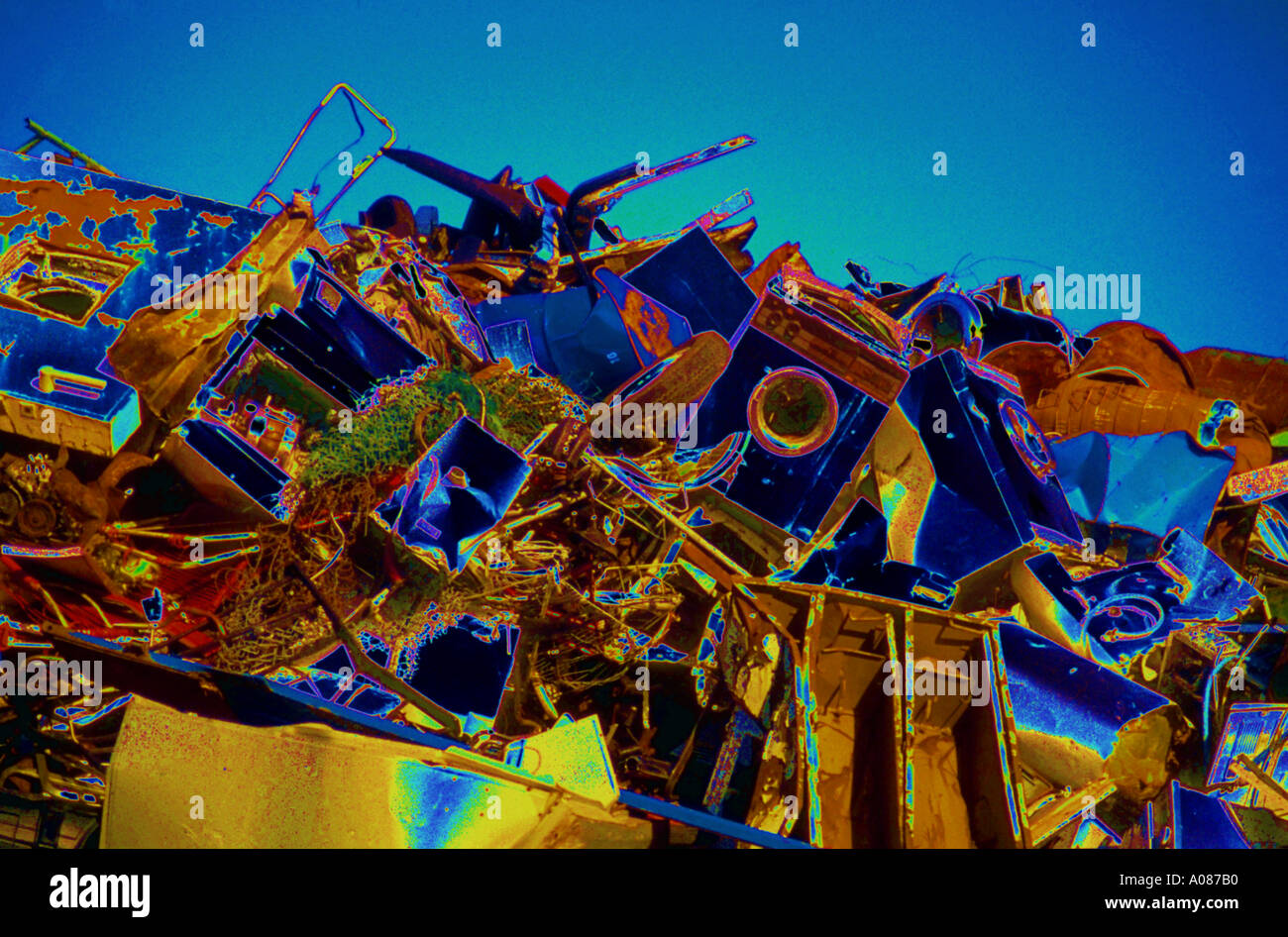 Effect Recycling reuse scrap metal rusty rubbish Stock Photo - Alamy