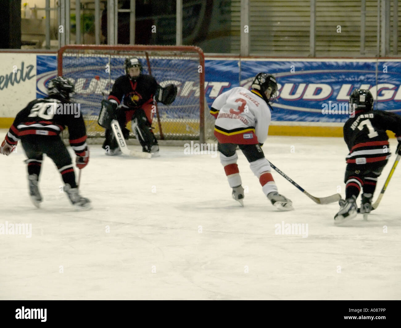 The setup for a shot on goal Stock Photo - Alamy