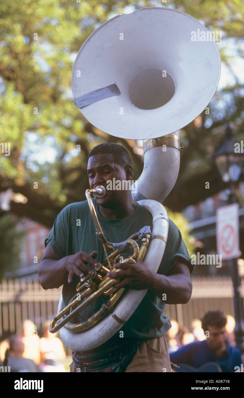 Musician Jackson Square French Quarter New Orleans USA Stock Photo - Alamy