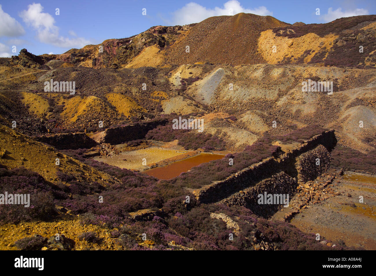 Disused Open Cast Copper Mine Parys Mountain Amlwch Anglesey North West ...