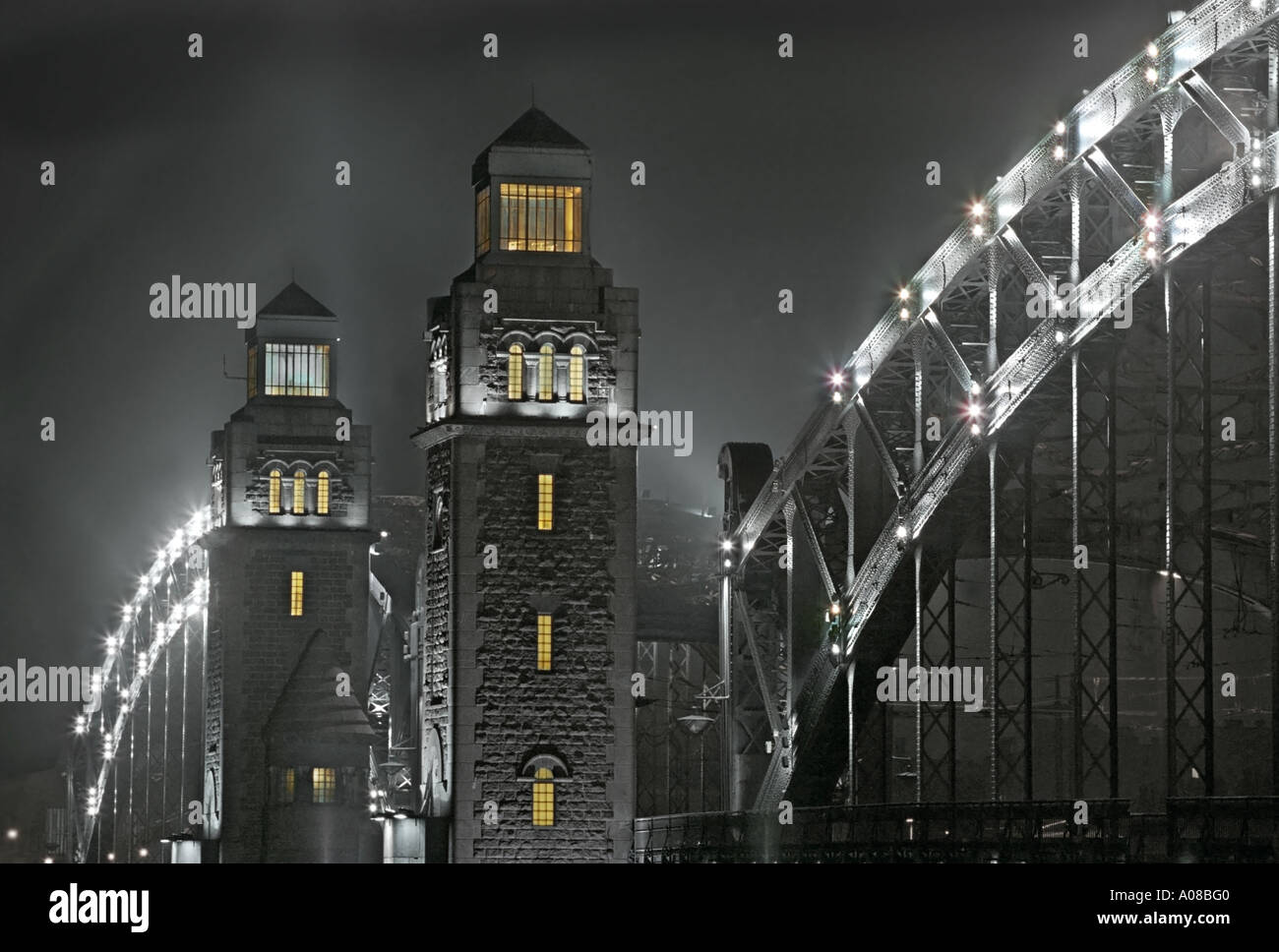 Peter the Great (Bolsheokhtinsky, Big Okhta) bridge over Neva river ...