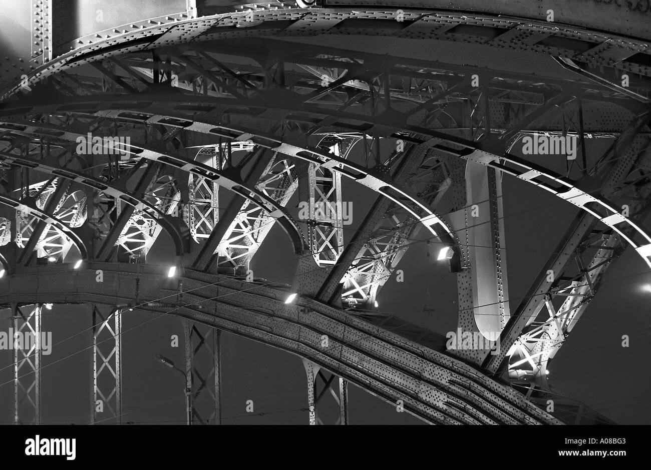 Peter the Great (Bolsheokhtinsky, Big Okhta) bridge over Neva river ...