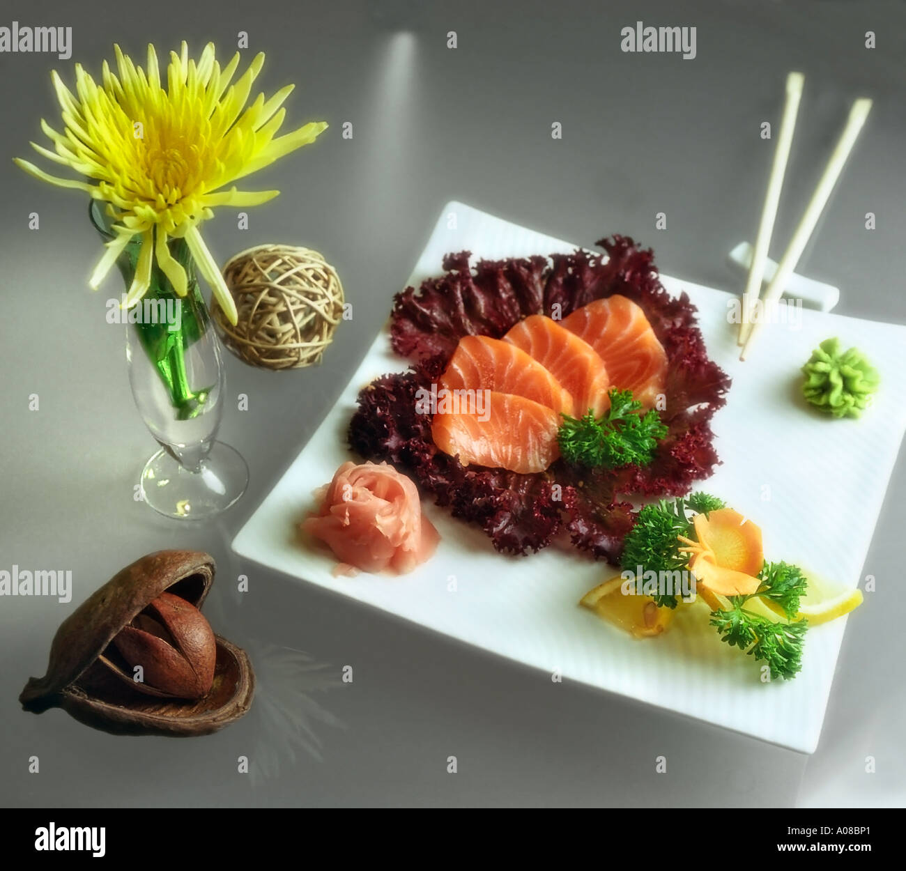 A dish of Japanese sea food Stock Photo - Alamy