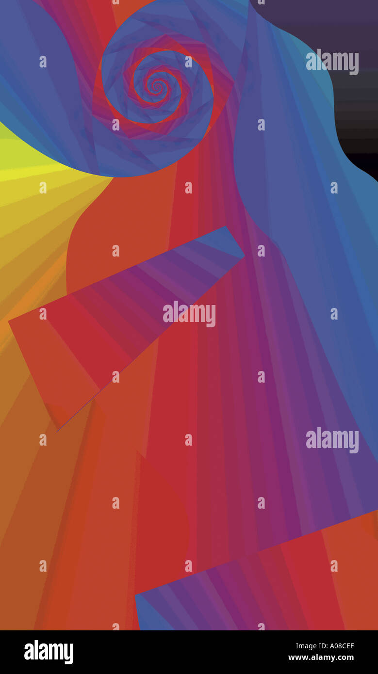 Abstract Colored Background Foreground Forms Digital Illustration Stock ...