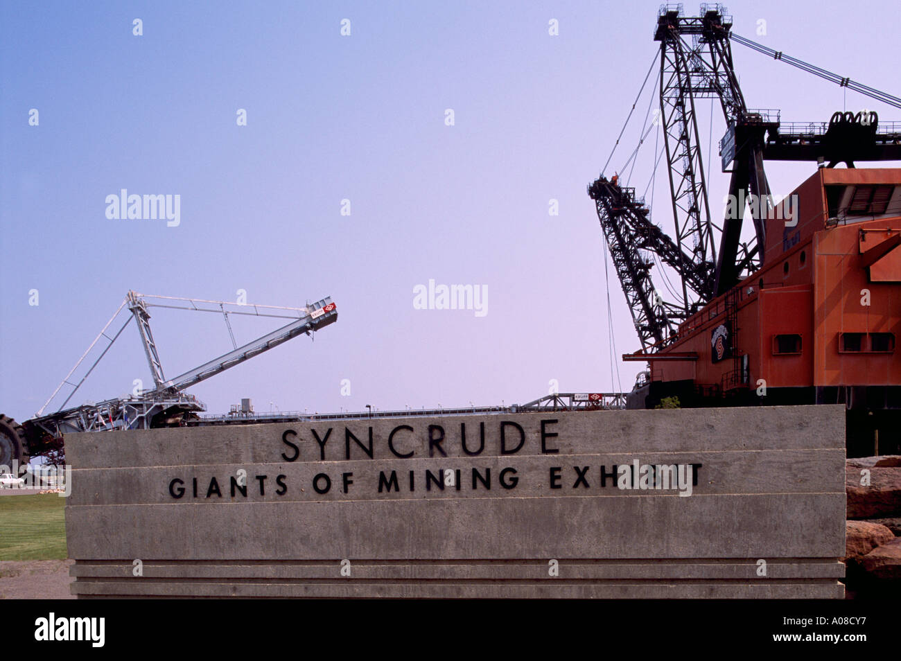 Syncrude 'Giants of Mining Exhibit' in Athabasca Tar Sands near Fort ...