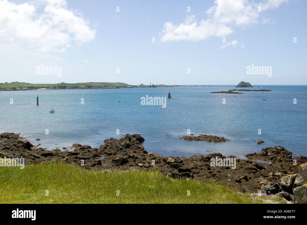 Typical coastline view from Lampaul main village Stock Photo - Alamy