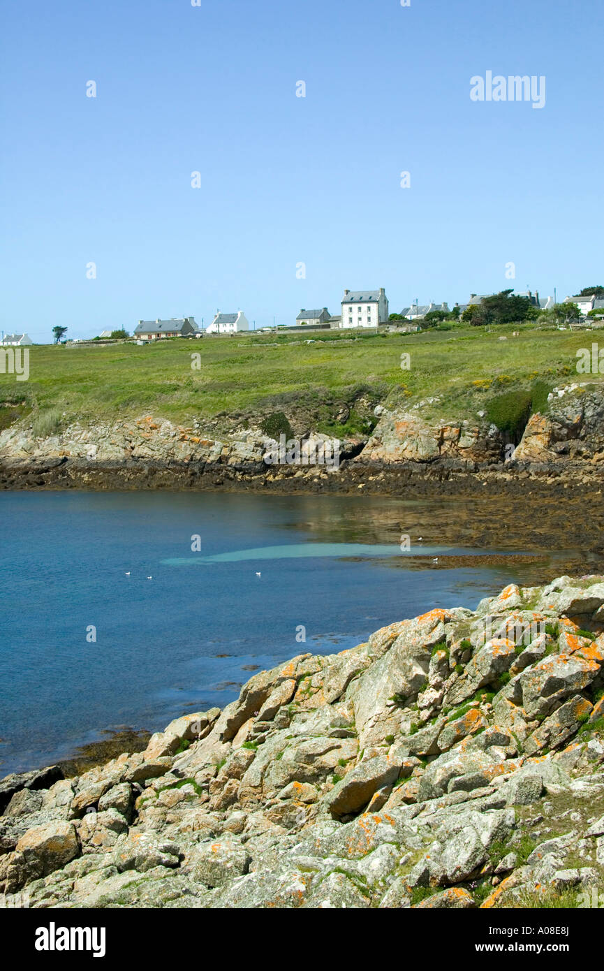 Typical coastline view from Lampaul main village Stock Photo - Alamy