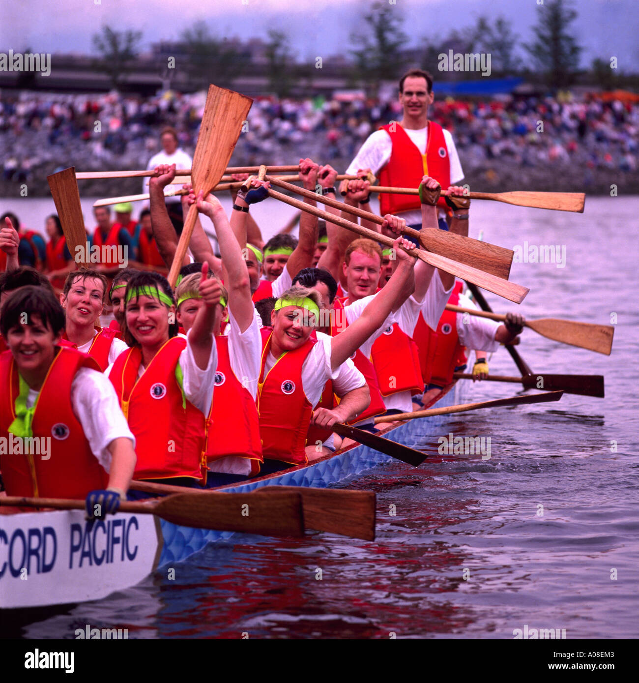 The Winning Dragon Boat Team in False Creek at the Alcan Dragon Boat ...