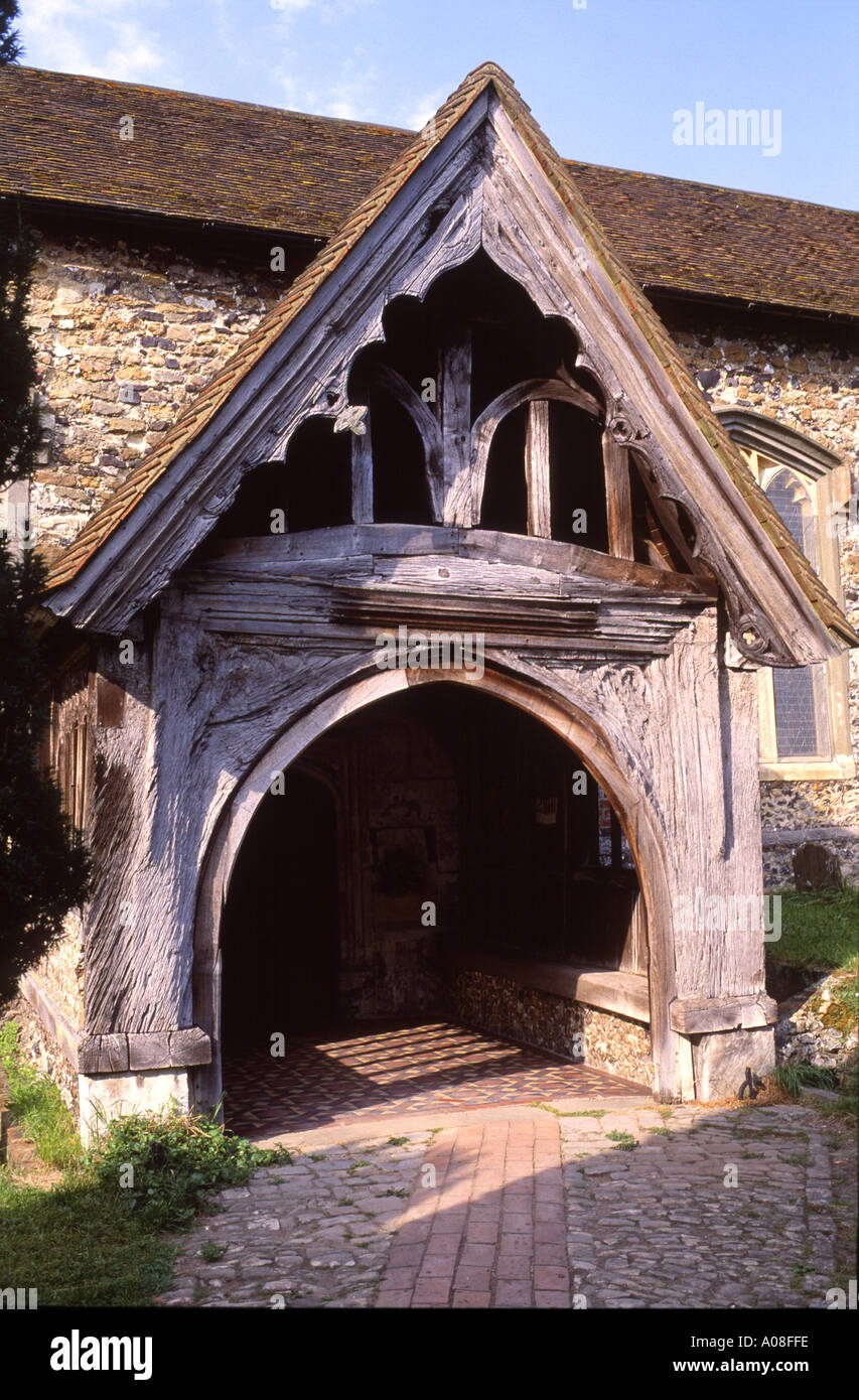 Arched entrance to church at Shoreham Kent UK Stock Photo - Alamy