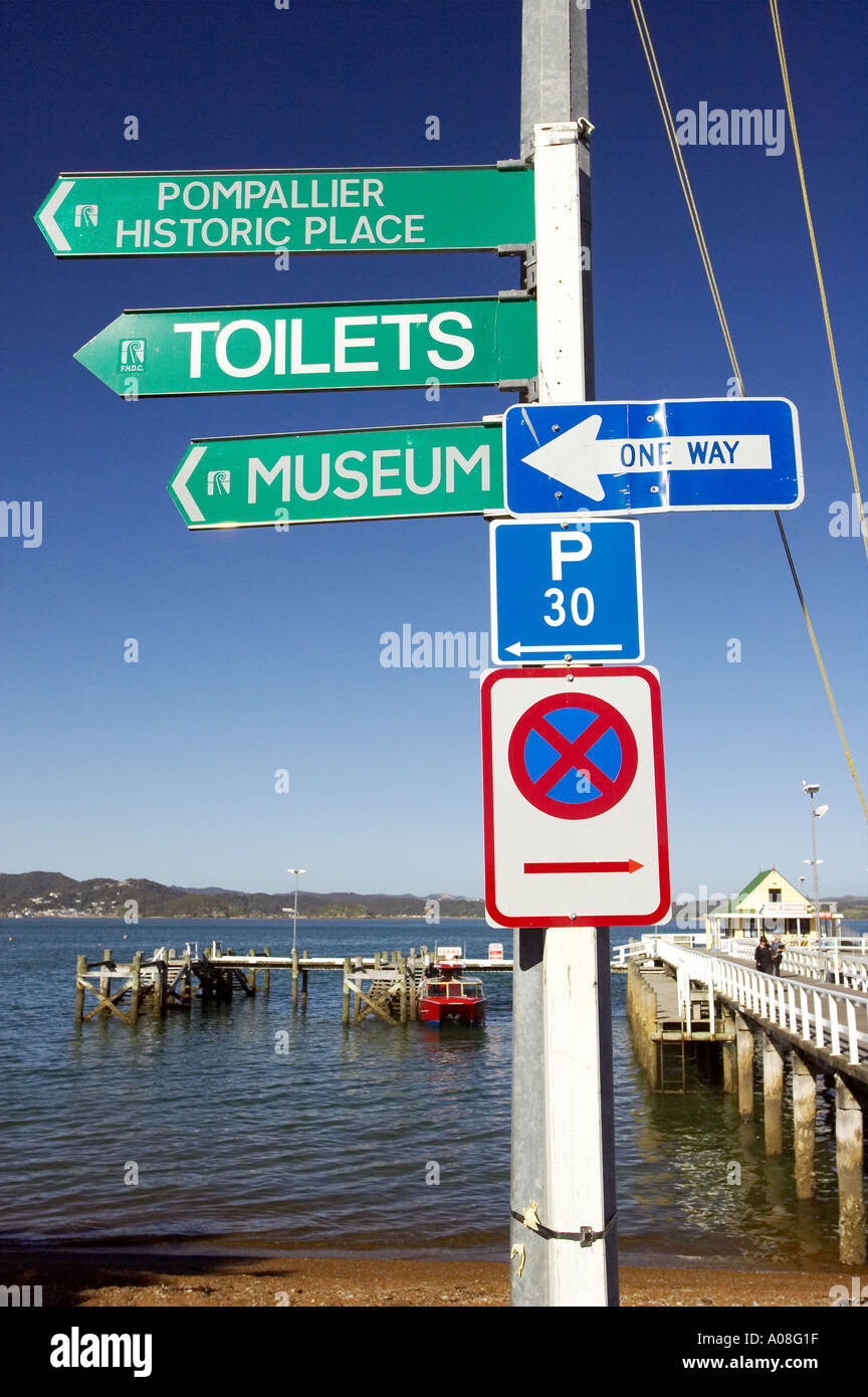 Wharf Russell Bay of Islands Northland New Zealand Stock Photo - Alamy