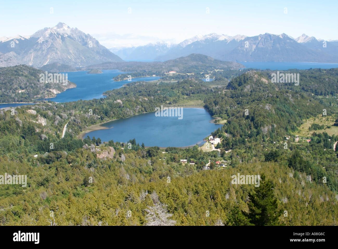 view of Lago Moreno and Lago Nahuel Huapi San Carlos de Bariloche ...