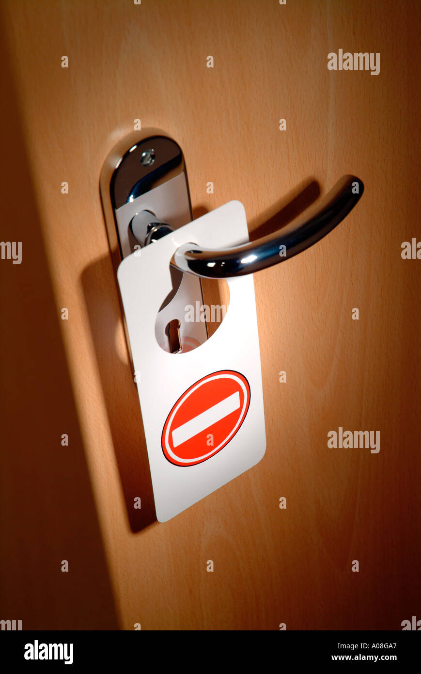no entry door hanger Stock Photo - Alamy