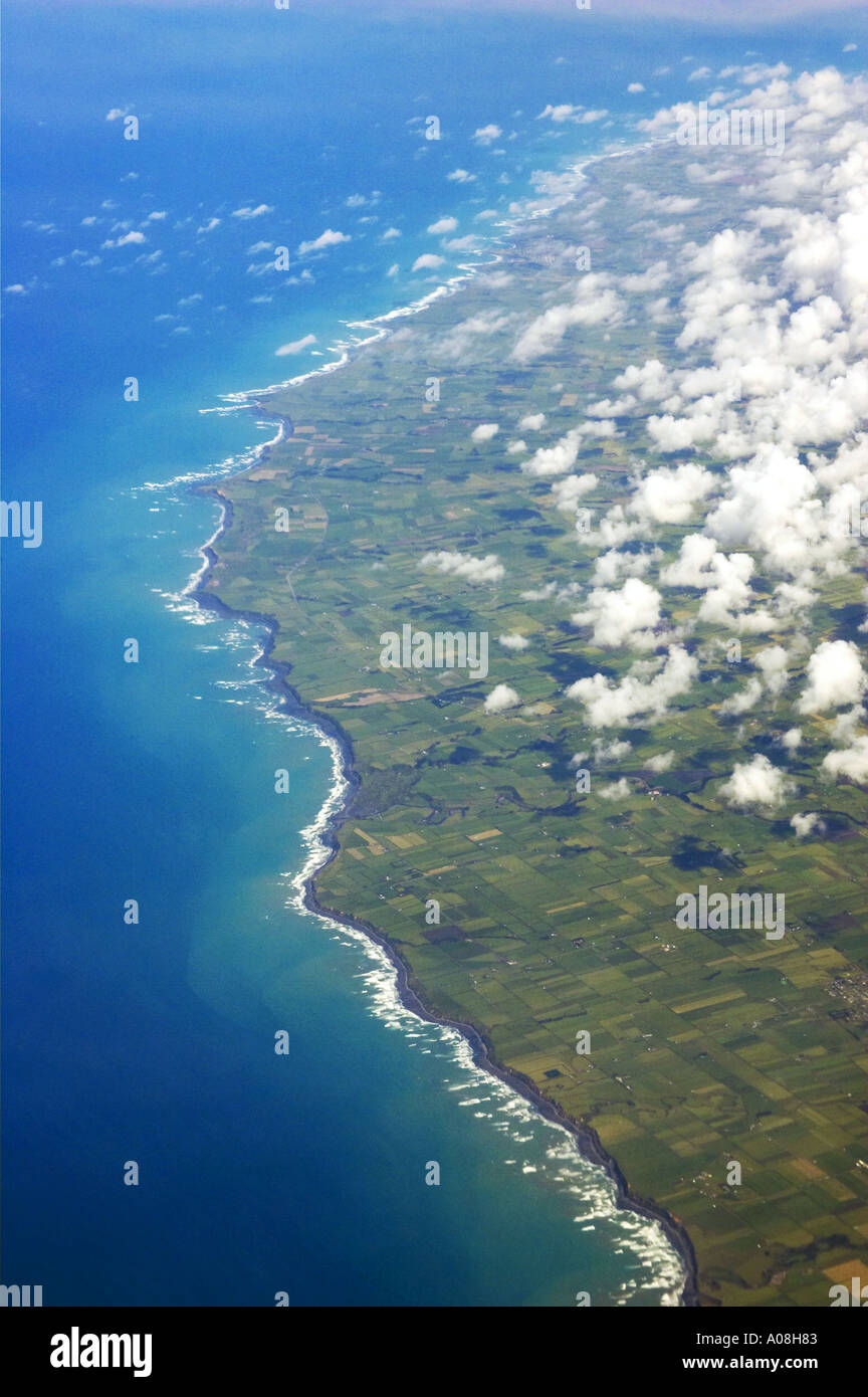 South Taranaki Coastline New Zealand aerial Stock Photo - Alamy