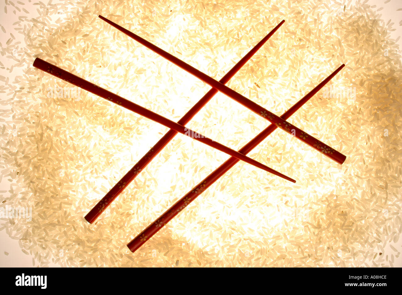 Still Life Set Setting Four Two Pairs of Japanese Chinese Red ...