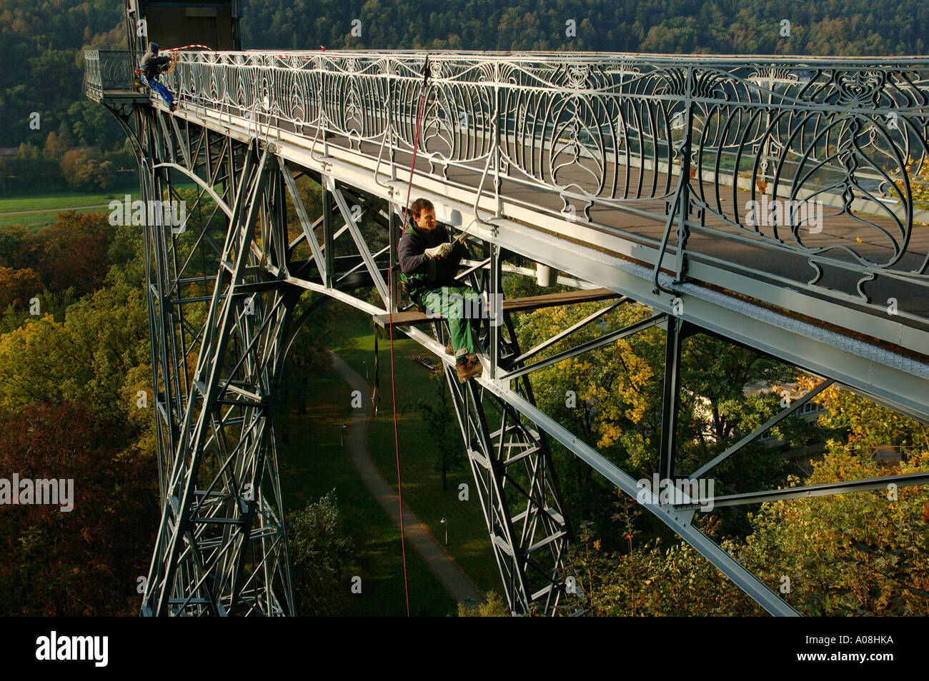 outdoor elevator in Bad Schandau Elbsandsteingebirge Germany Stock ...