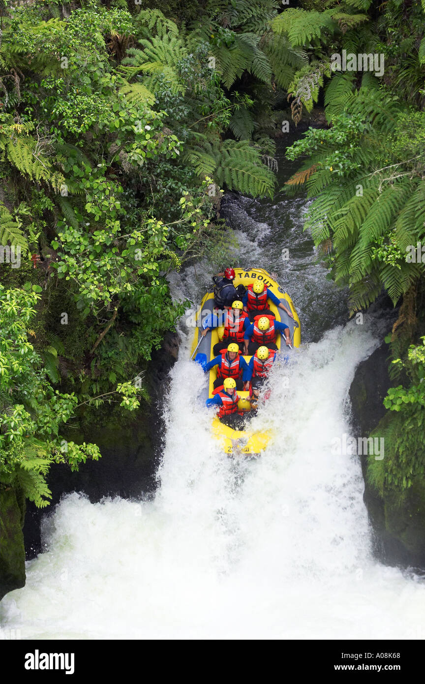 Raft Tutea s Falls Okere River near Rotorua New Zealand Stock Photo - Alamy
