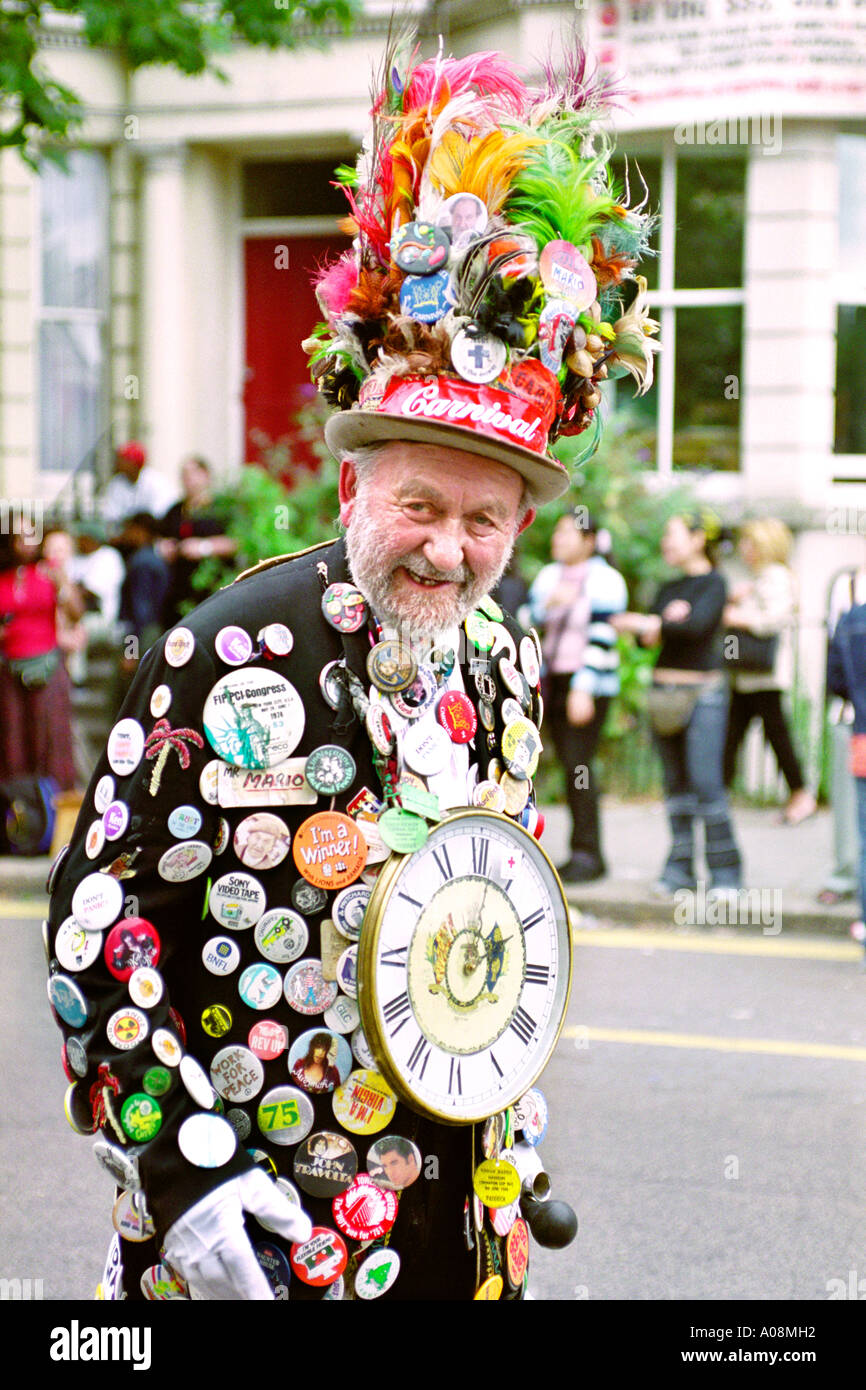 Man wearing Old Father Time costume at Notting Hill carnival London UK ...