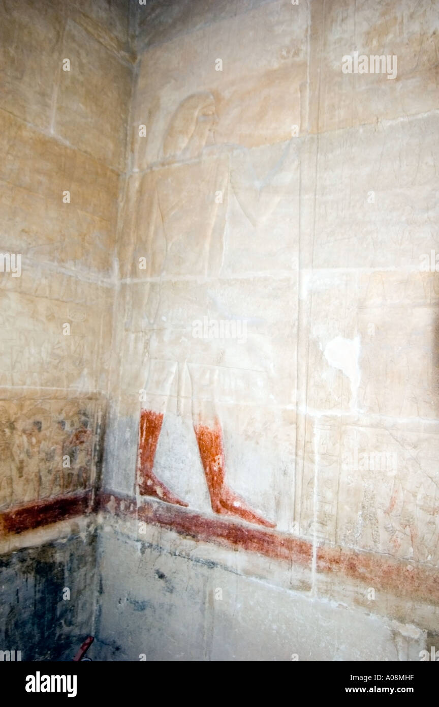 Ancient inscriptions inside a tomb at the Pyramid complex at Saqqara ...