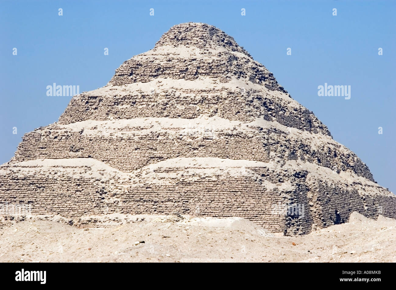 King Djoser's step pyramid at Saqqara, the original pyramid, older than ...