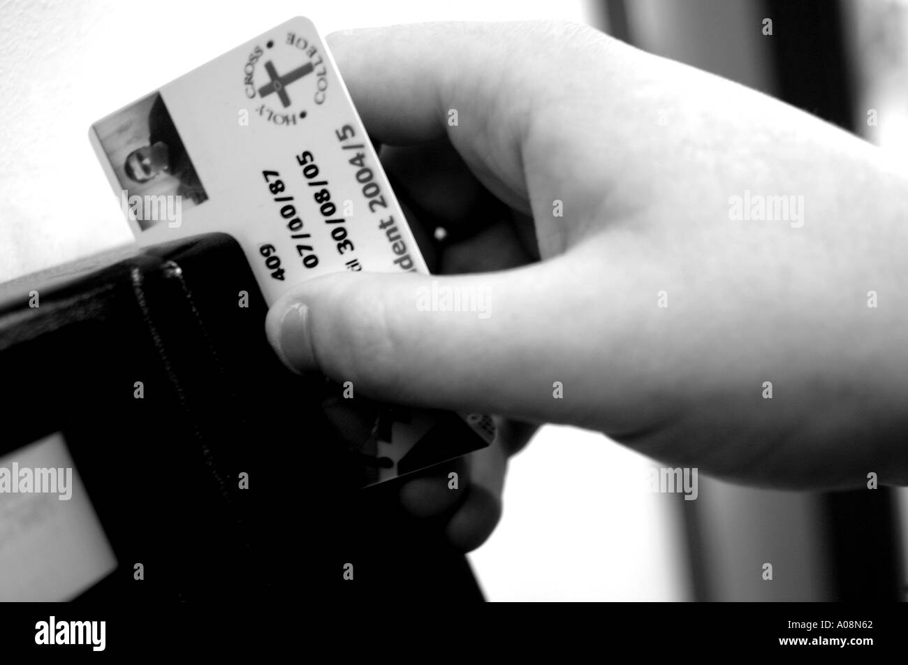 Close up of ID card Stock Photo - Alamy