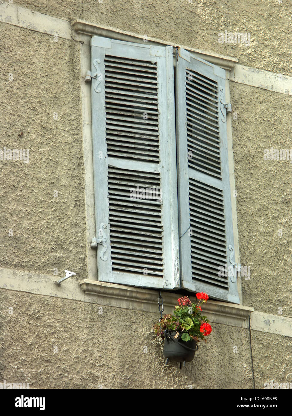 Window of a facade in Pau France Stock Photo - Alamy