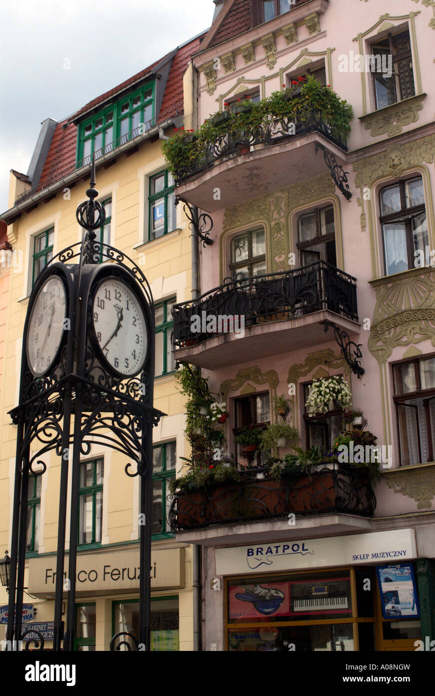 Clock Tower in Torun, Poland Stock Photo - Alamy