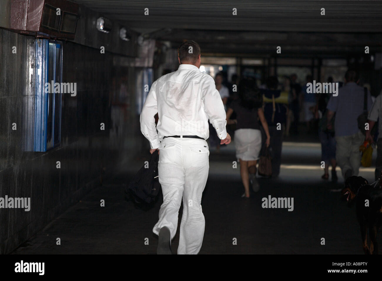 Man running for a train Stock Photo - Alamy