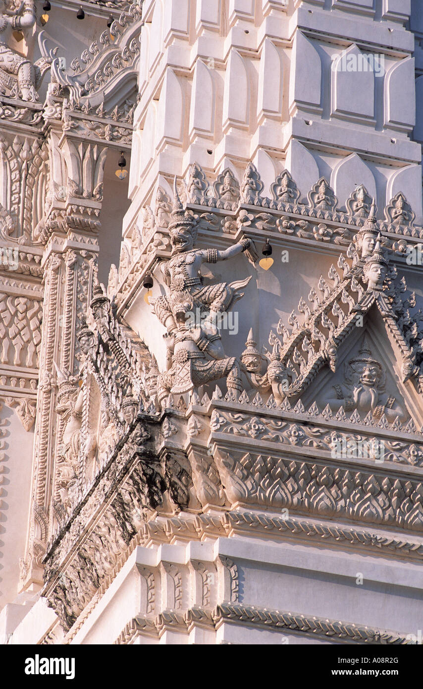 Detail of the ornate carving of the Hindu God Garuda part man and part ...