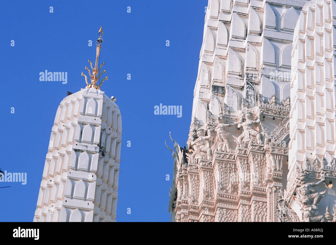 Detail of the very ornate carving of the Hindu God Garuda part man and ...