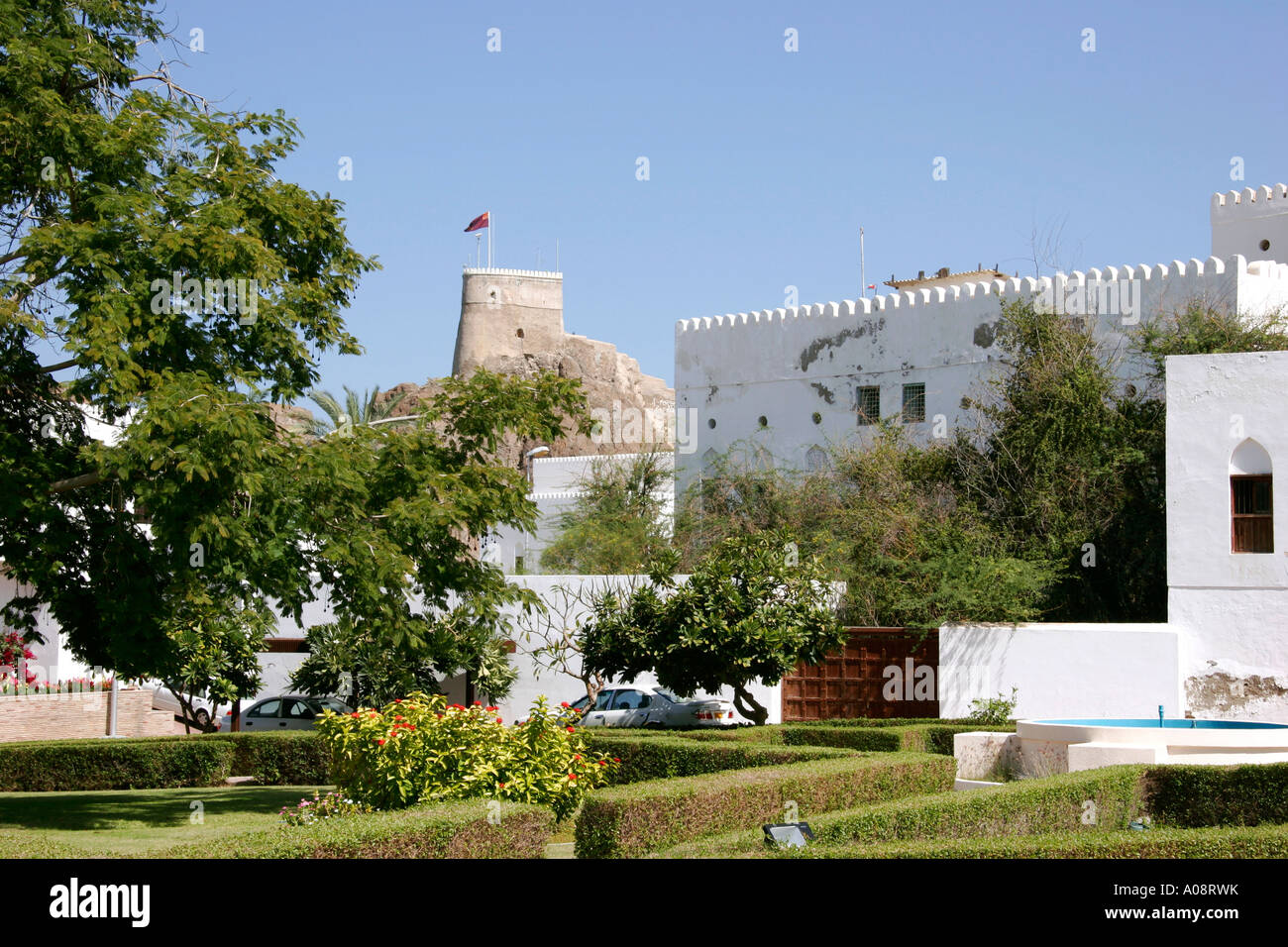Oman Blick auf das Fort Mirani in Muscat, view of Fort Mirani in Muscat ...