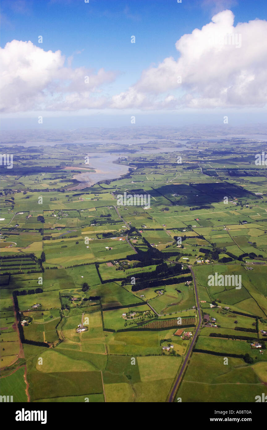Farmland South Auckland New Zealand aerial Stock Photo - Alamy