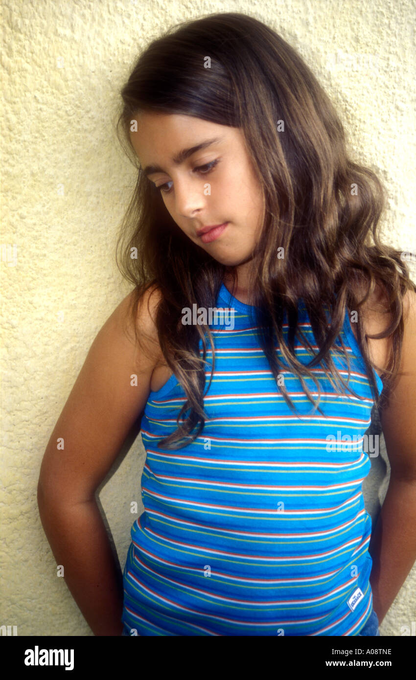 Girl 10 shy hi-res stock photography and images - Alamy