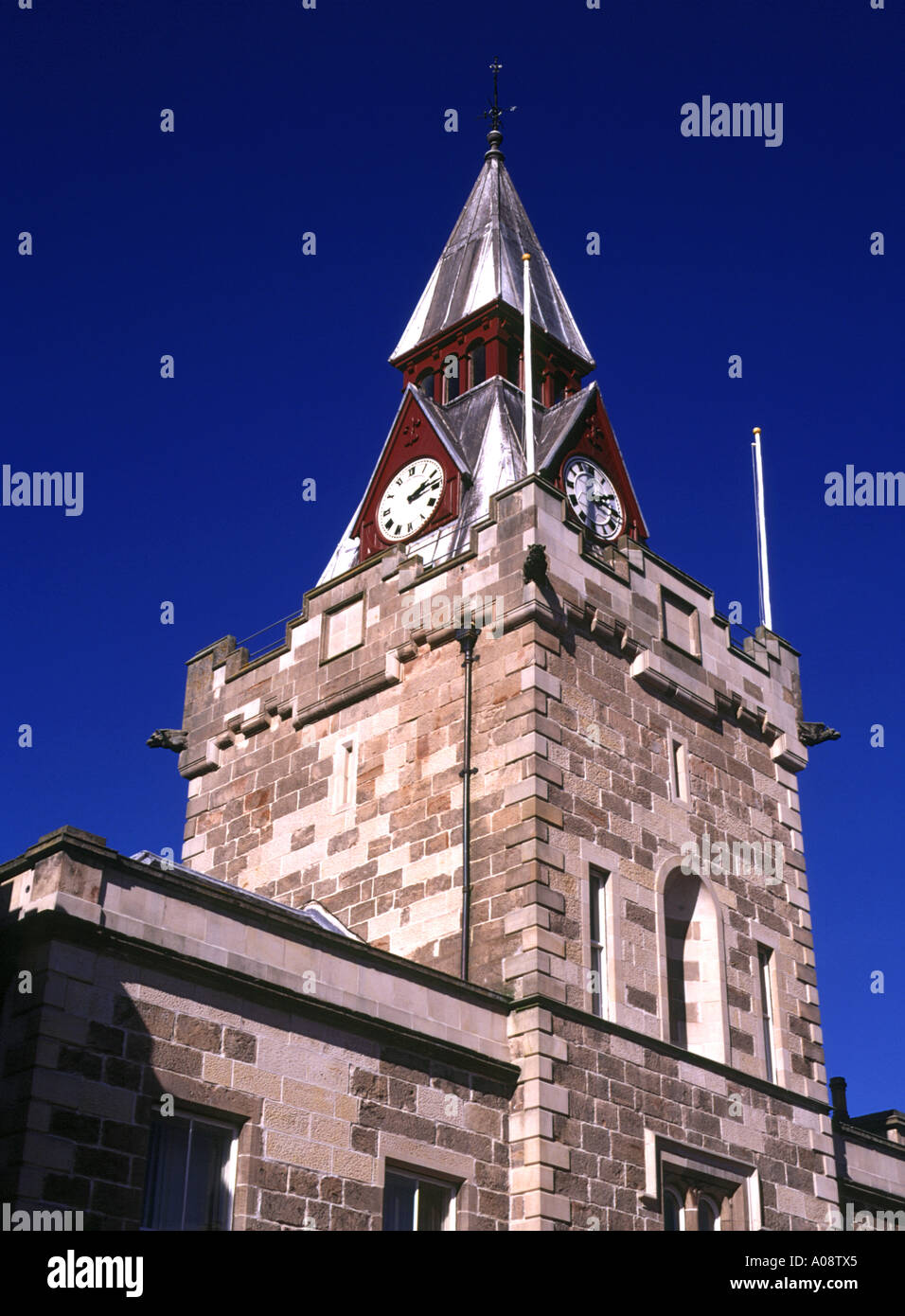 dh NAIRN INVERNESSSHIRE Clock bell tower Old court house Stock Photo ...