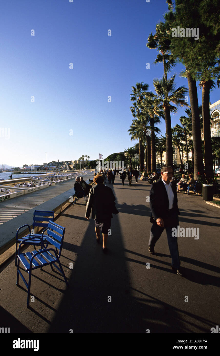 Croisette promenade in Cannes Stock Photo - Alamy