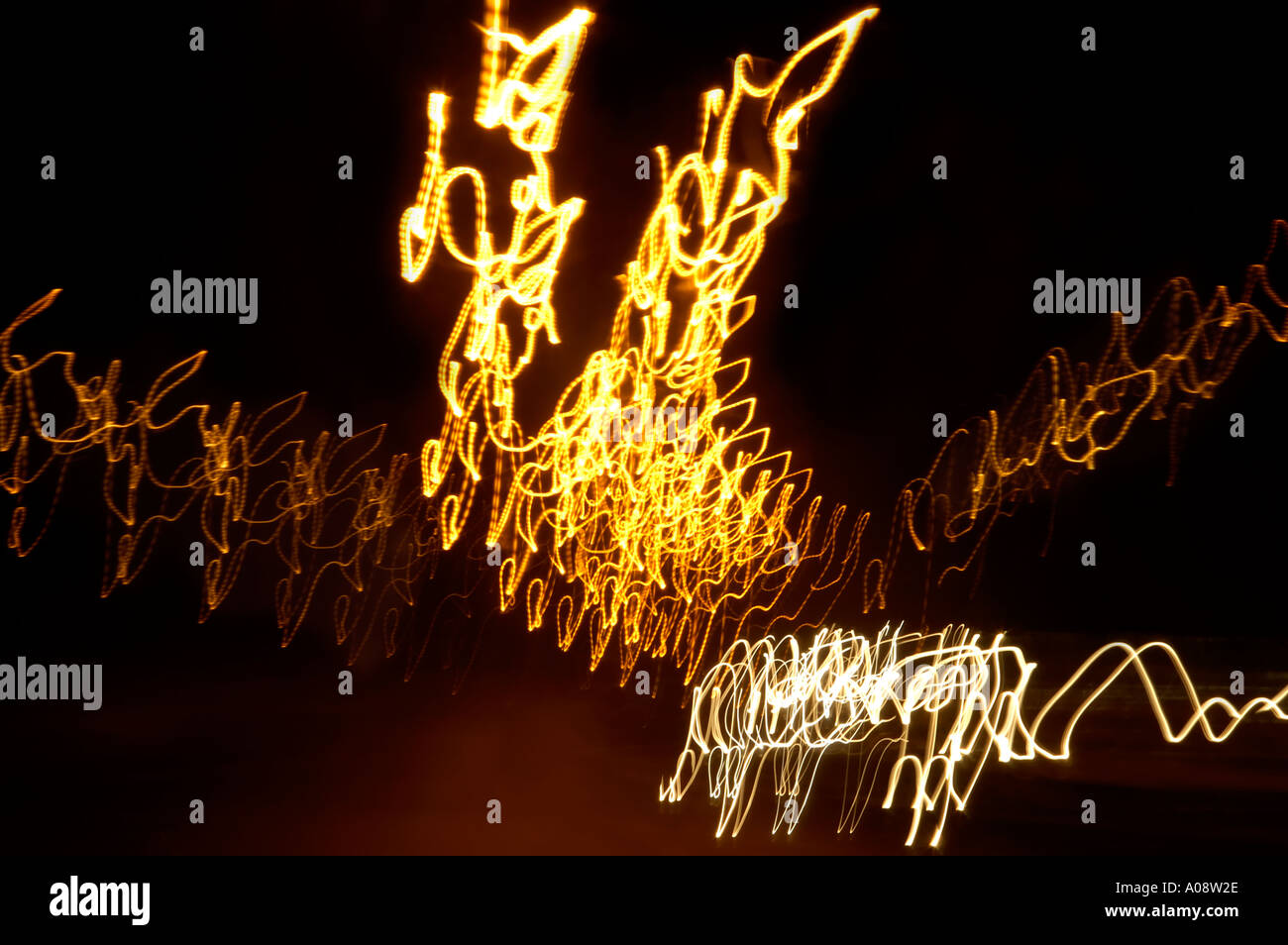 abstract street lights blurred Stock Photo - Alamy