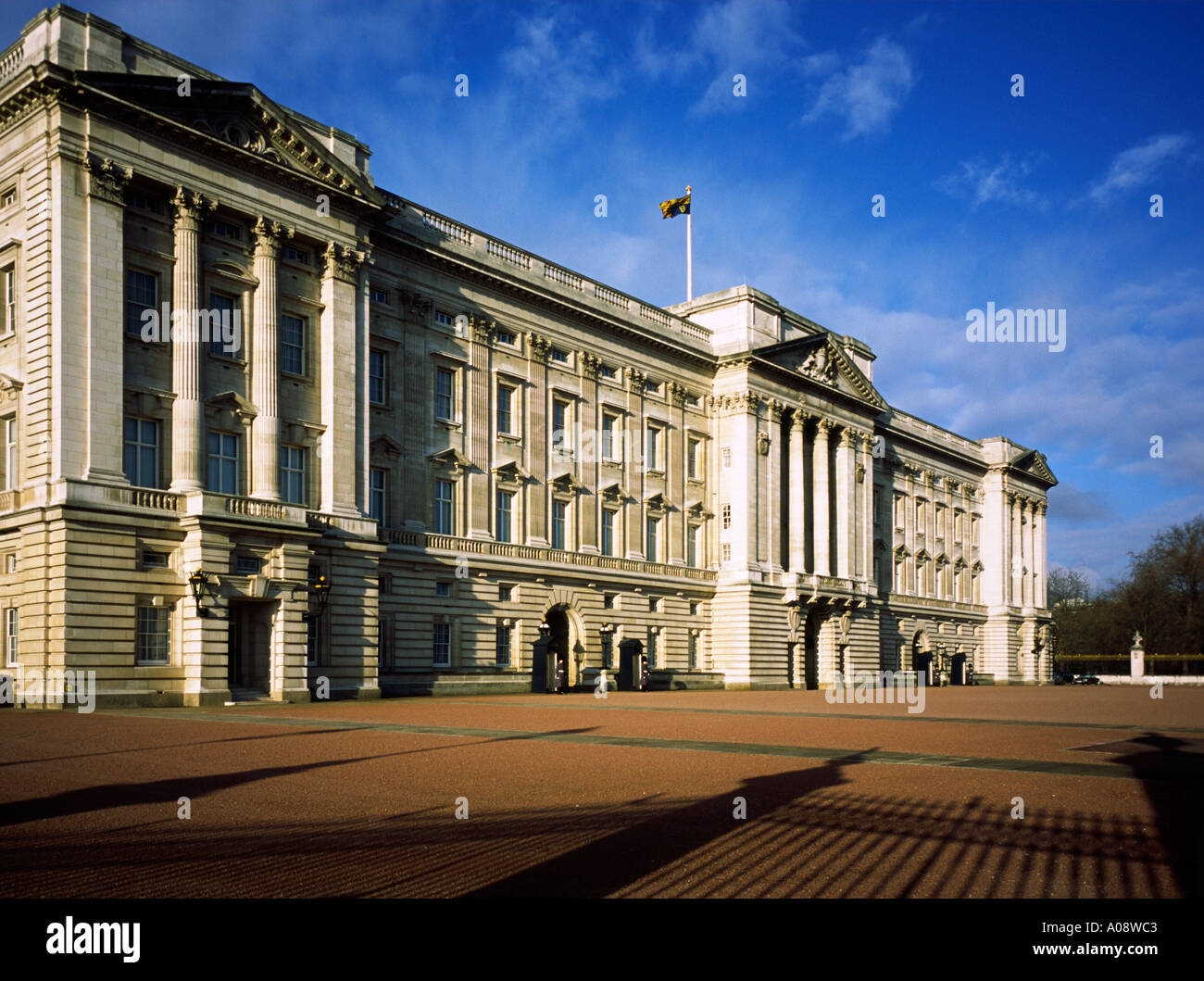 Front view of Buckingham Palace London England UK the official ...