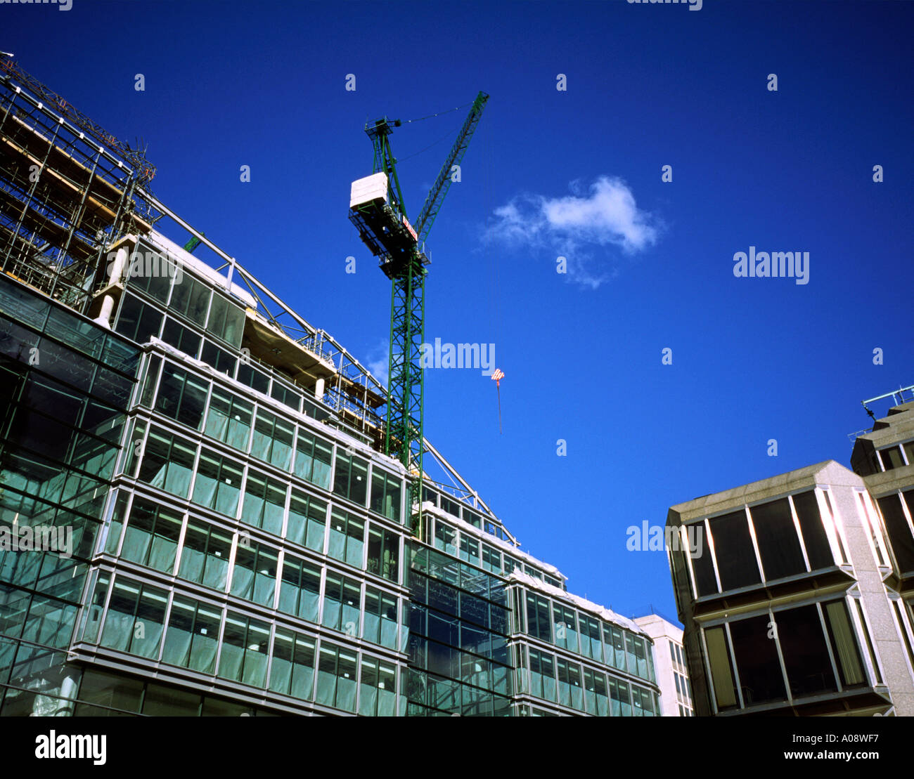 Building work on an office construction site in London England UK Stock ...