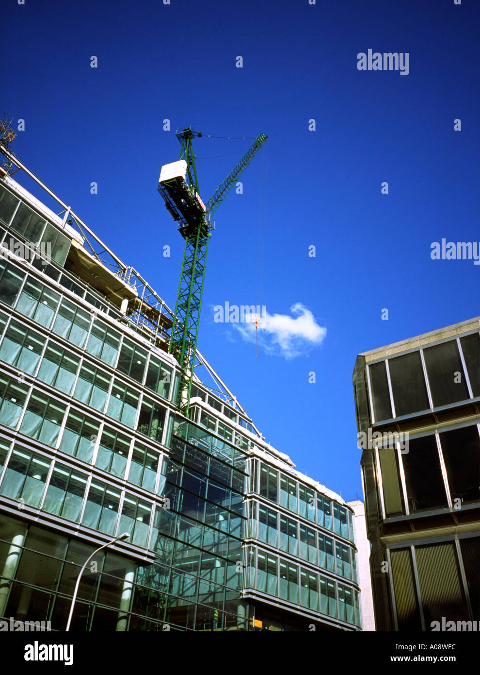 Building work on an office construction site in London England UK Stock ...