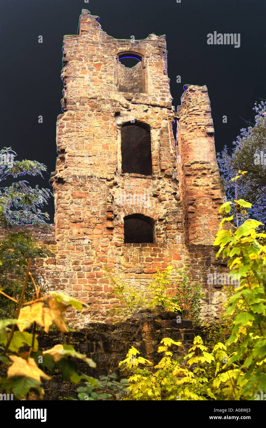 Old castle at night Stock Photo - Alamy