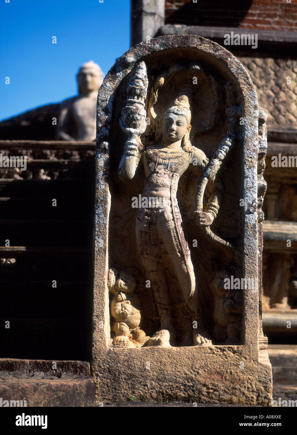 Polonnaruwa, Sacred Quadrangle, Guardstone Stock Photo - Alamy