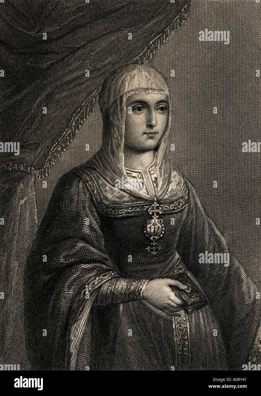 Isabella I, 1451 - 1504. Queen of Castile and Queen consort of Aragon ...