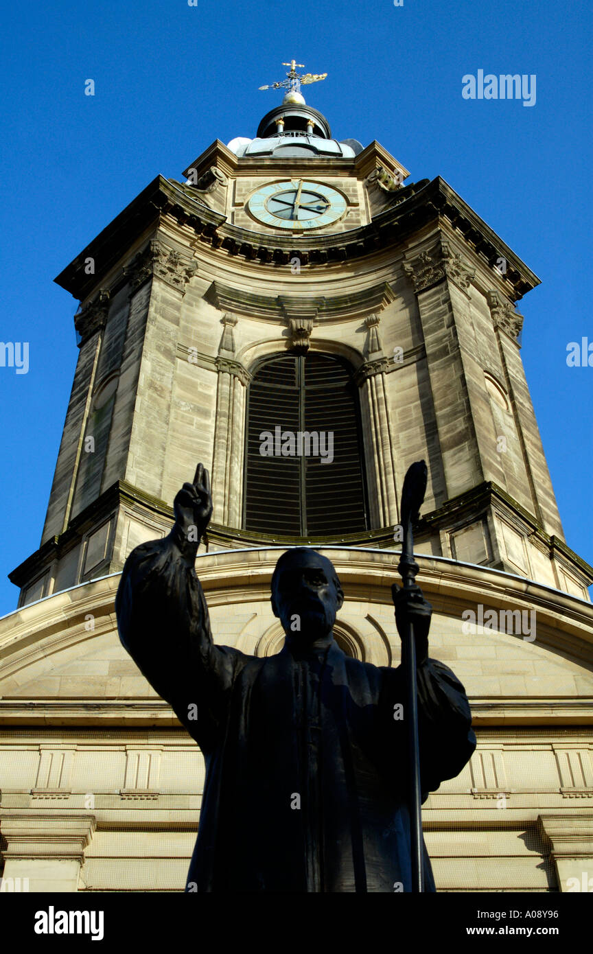 Statue of first Bishop of Birmingham outside St Philips Birmingham ...