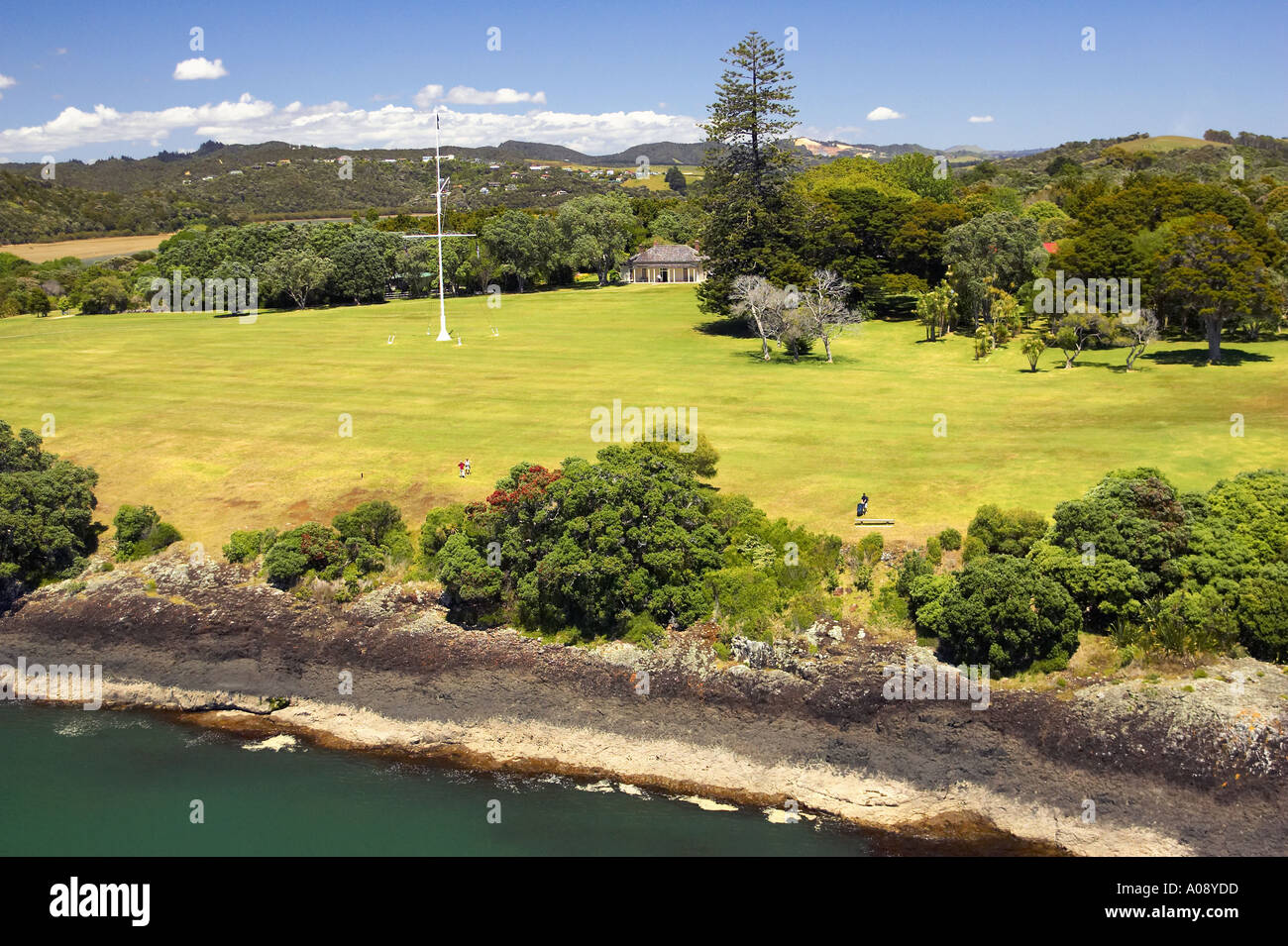 Waitangi Treaty House Bay of Islands Northland New Zealand aerial Stock ...