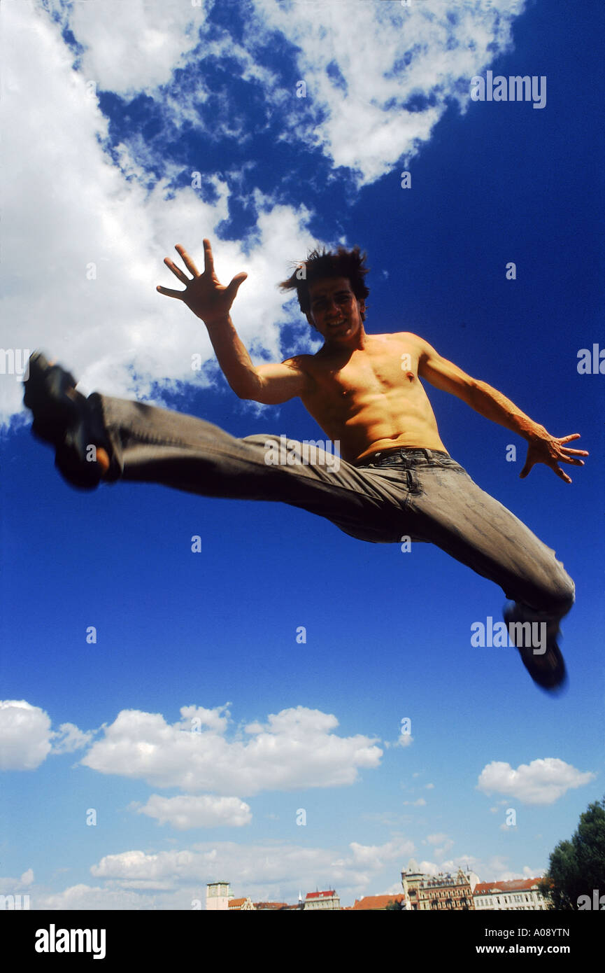 Blurred side profile of a man carrying a boy on his back Stock Photo ...