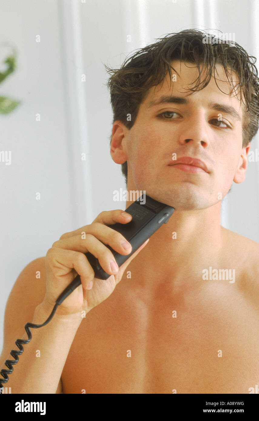 Man shaving chest hi-res stock photography and images - Alamy