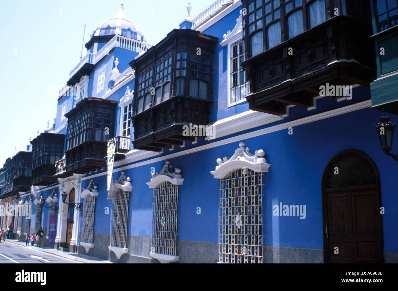 An Old Colonial Street in Lima, Peru, South America Stock Photo - Alamy