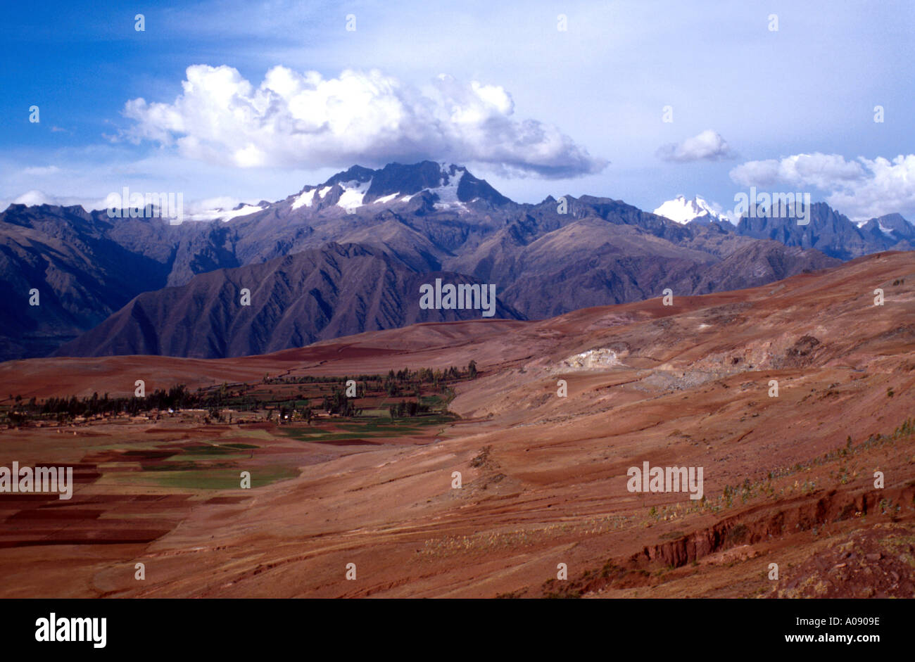 Mountain Range in the Meseta de Colleo region of Peru between Arequipa ...