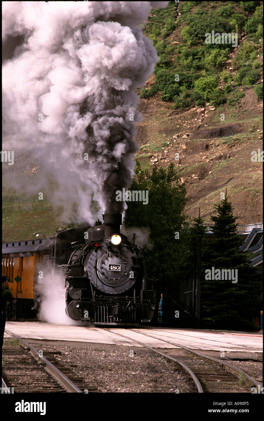 steam train ,durango and silverton narrow gauge railroad, colorado, usa ...